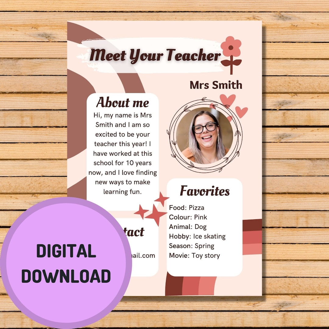 Boho Meet the Teacher EDITABLE Template, Boho Classroom, Back to School ...
