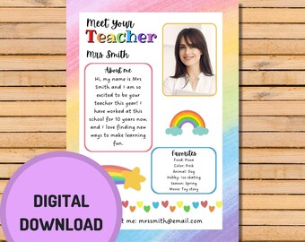Boho Meet the Teacher EDITABLE Template, Boho Classroom, Back to School ...