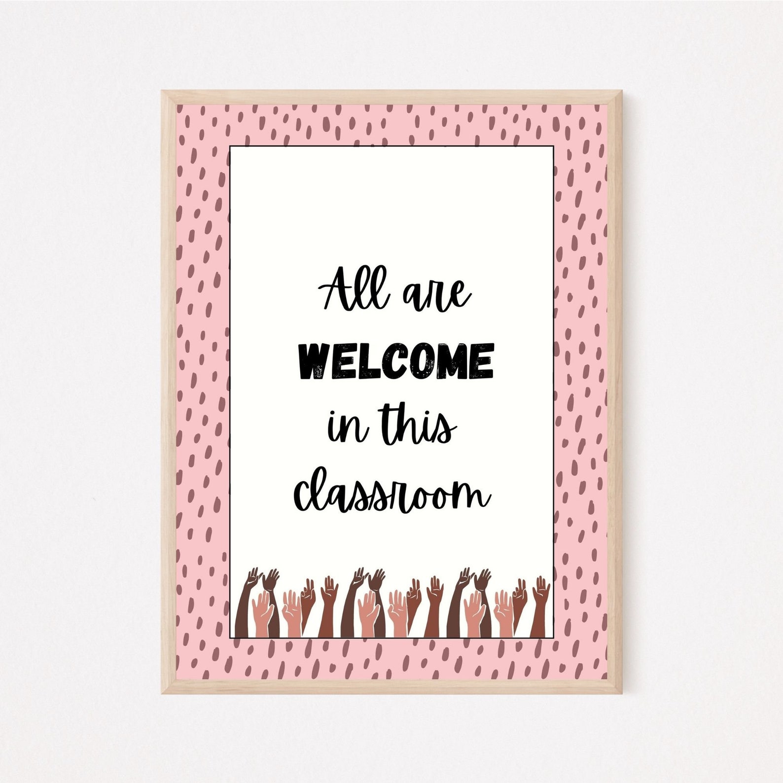 Inclusive Classroom Poster Set of 4, Inclusive Wall Art, Diversity Art ...