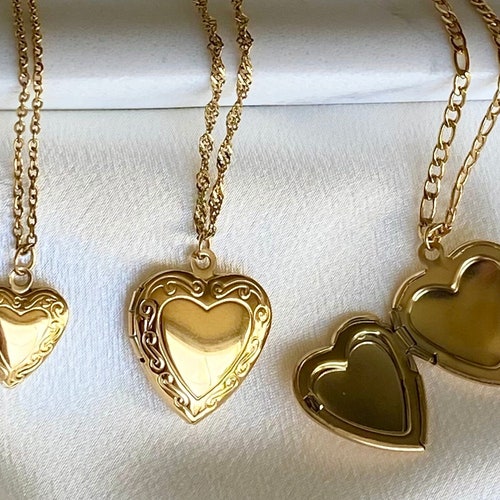Gold Heart Locket - Etsy