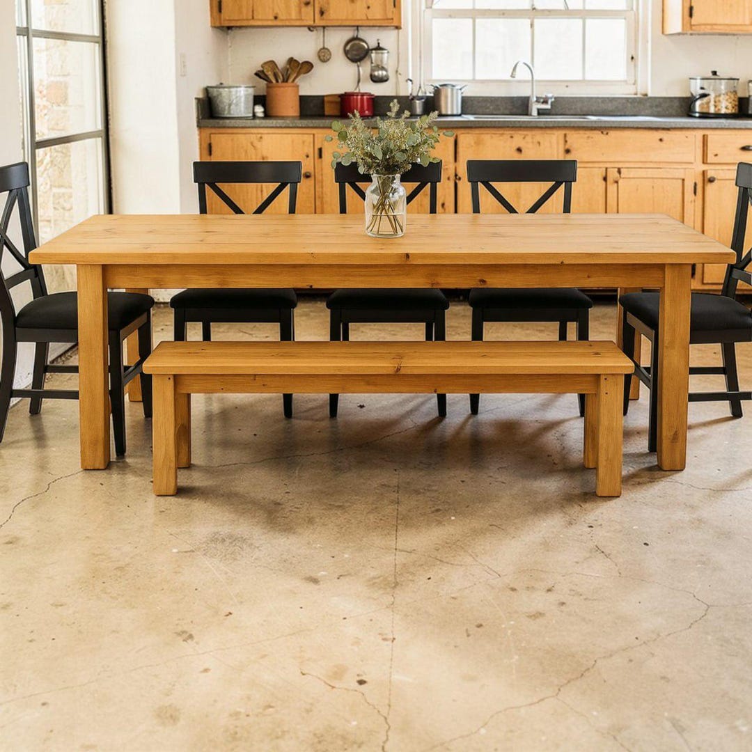Beginner Farmhouse Table Plans PDF – DIY Dining Table 6 Seater – Easy 2 ...