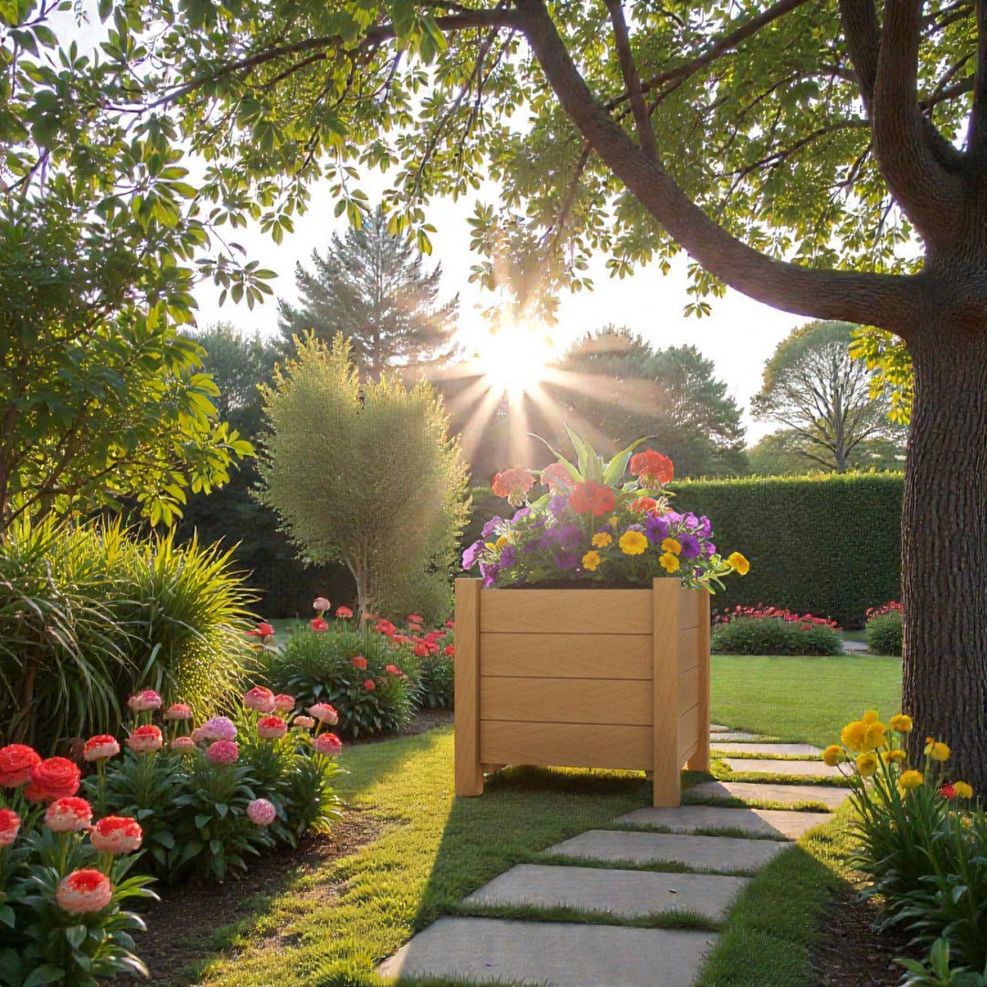 Square Wooden Planter Box Plans, Outdoor Garden Planter DIY, Raised ...