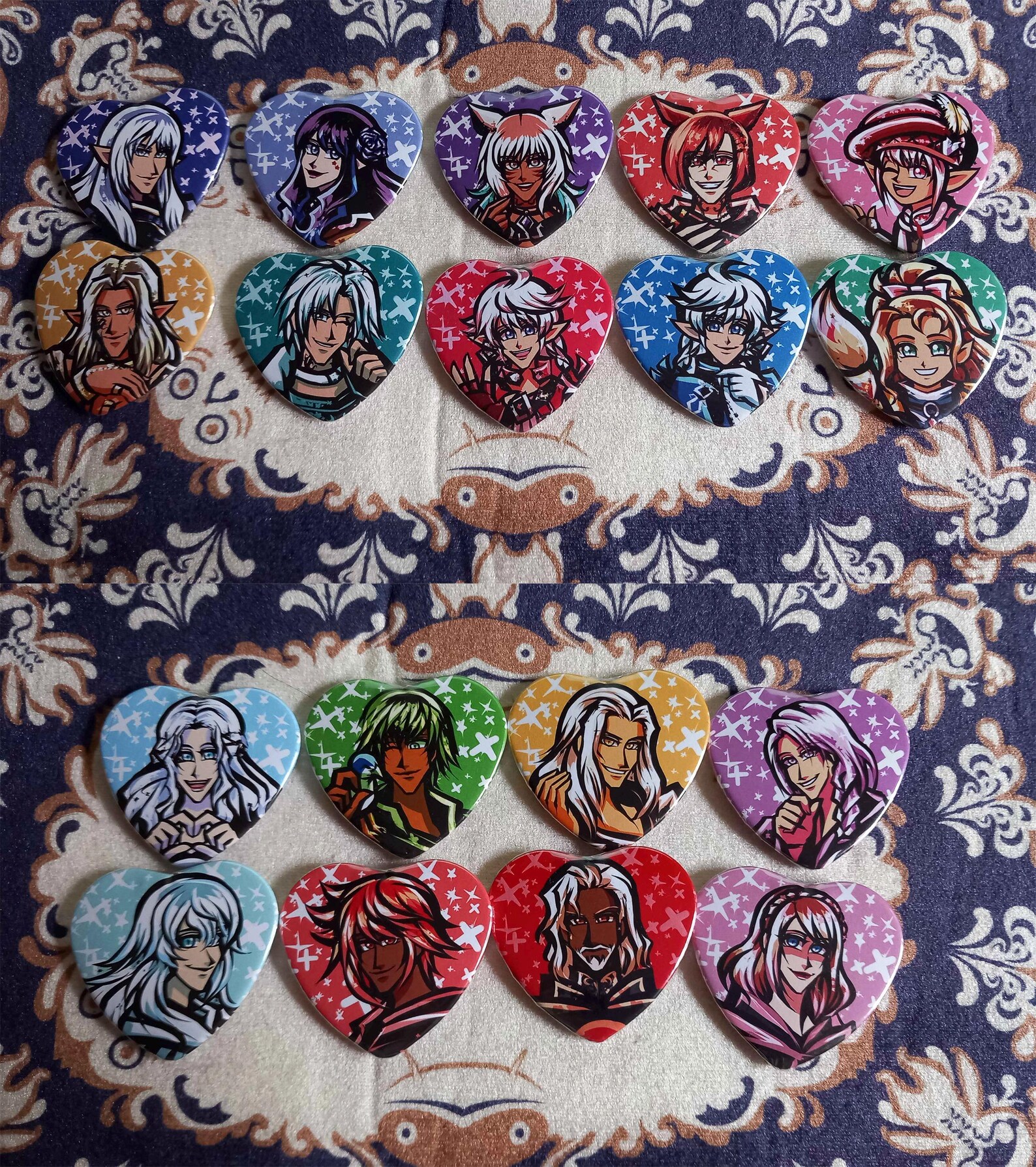 FFXIV Heart Badges - Etsy