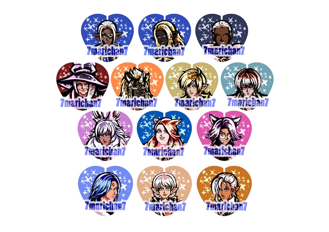 FFXIV Heart Badges - Part 2 - Etsy