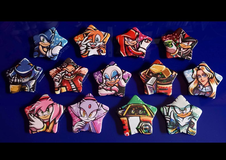 Sonic Star Badges - Etsy