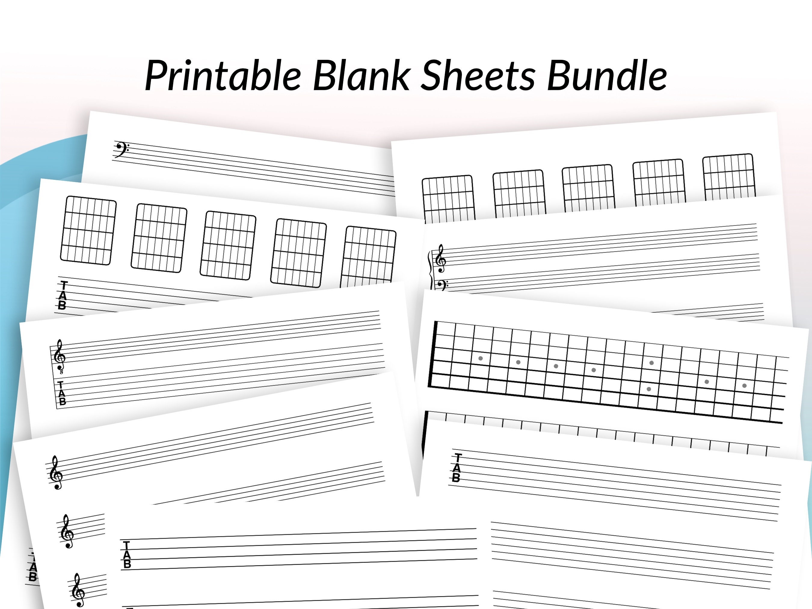 Blank Sheets Bundle - Etsy