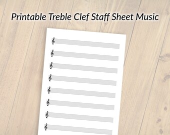 Treble Clef Blank Sheet Music - Etsy