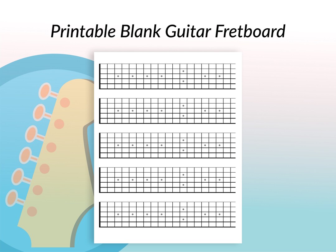 Blank Guitar Fretboard Sheet - Etsy