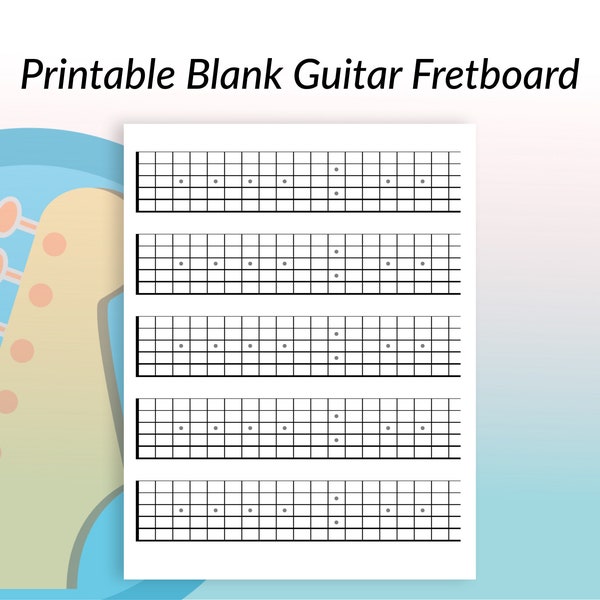 Guitar Fretboard Chart Printable - Etsy