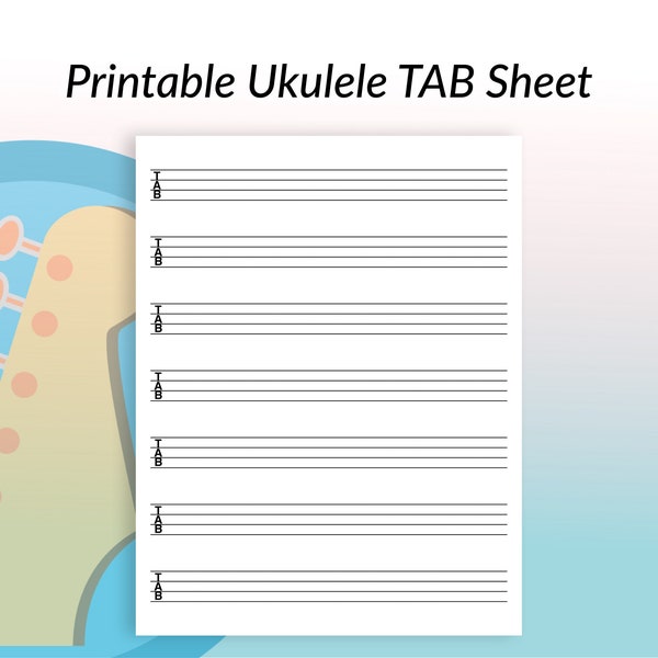 Leere ukulele tab - Etsy.de