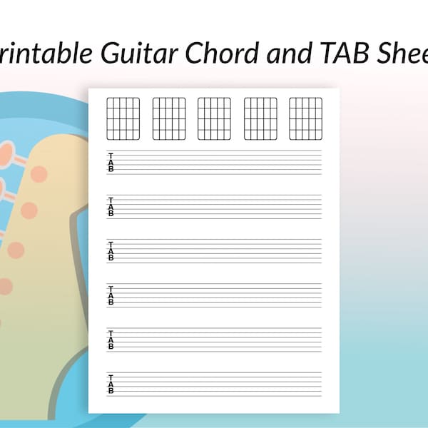 Blank Guitar Chord and Tab Music Sheet - Etsy