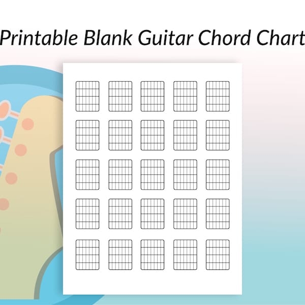 Blank Guitar Chord Chart - Etsy