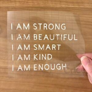 Self-affirmations Sticker | I Am Enough | Mirror Sticker - Etsy