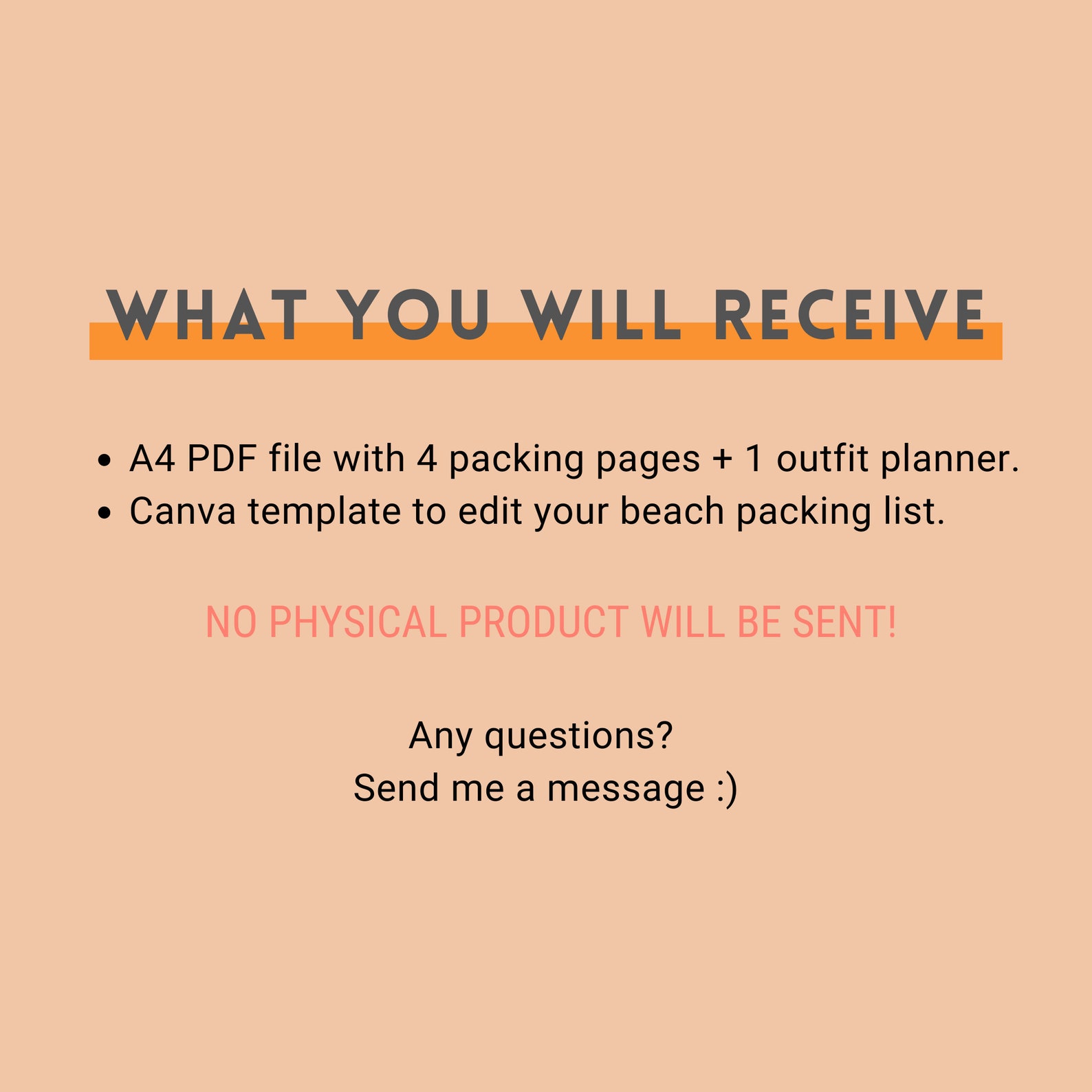 Beach Packing List, Editable Canva Template, Digital Summer Vacation ...