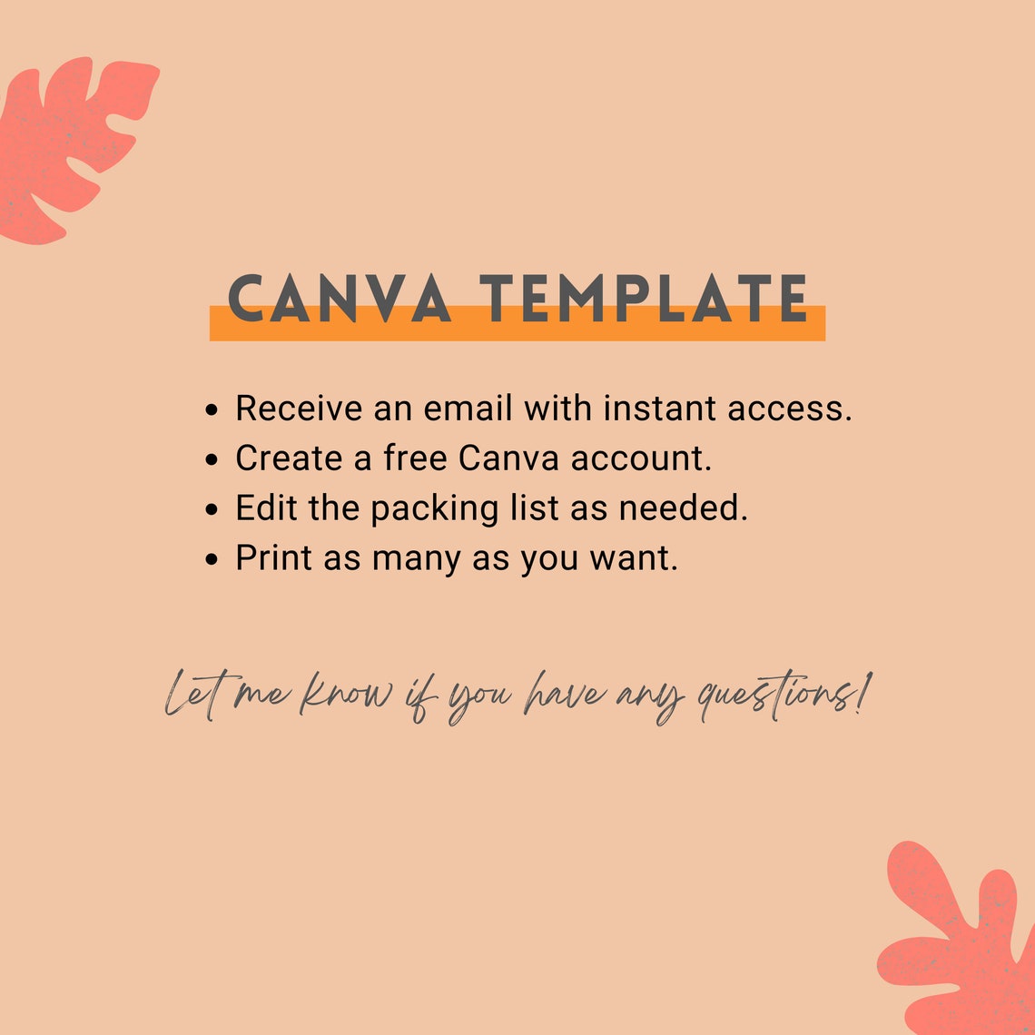 Beach Packing List, Editable Canva Template, Digital Summer Vacation ...
