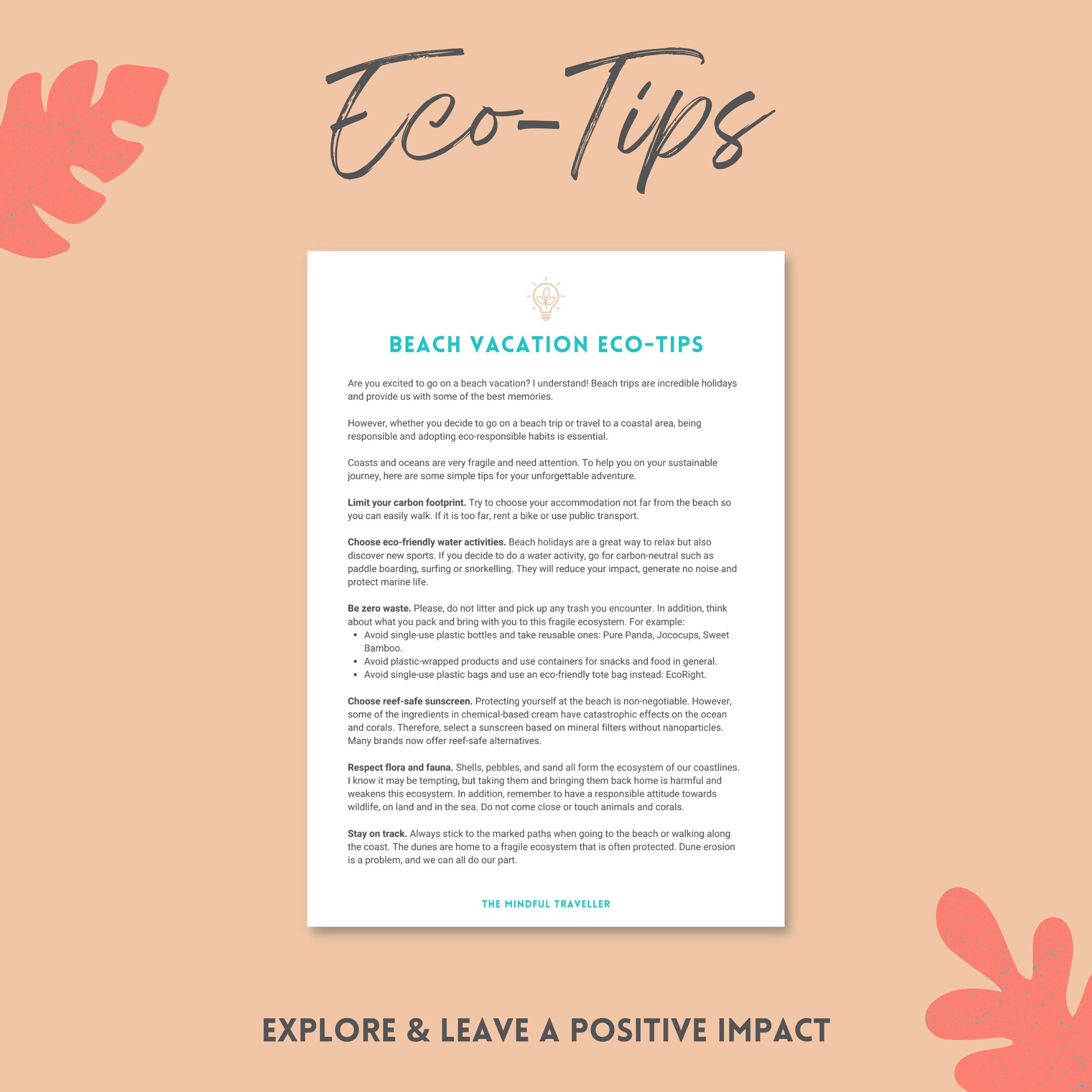 Beach Packing List, Editable Canva Template, Digital Summer Vacation ...