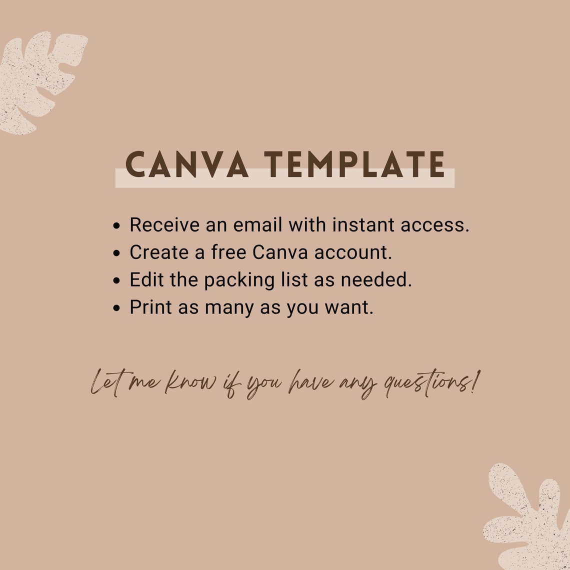 Travel Packing List, Editable Canva Template, Digital Vacation Packing ...
