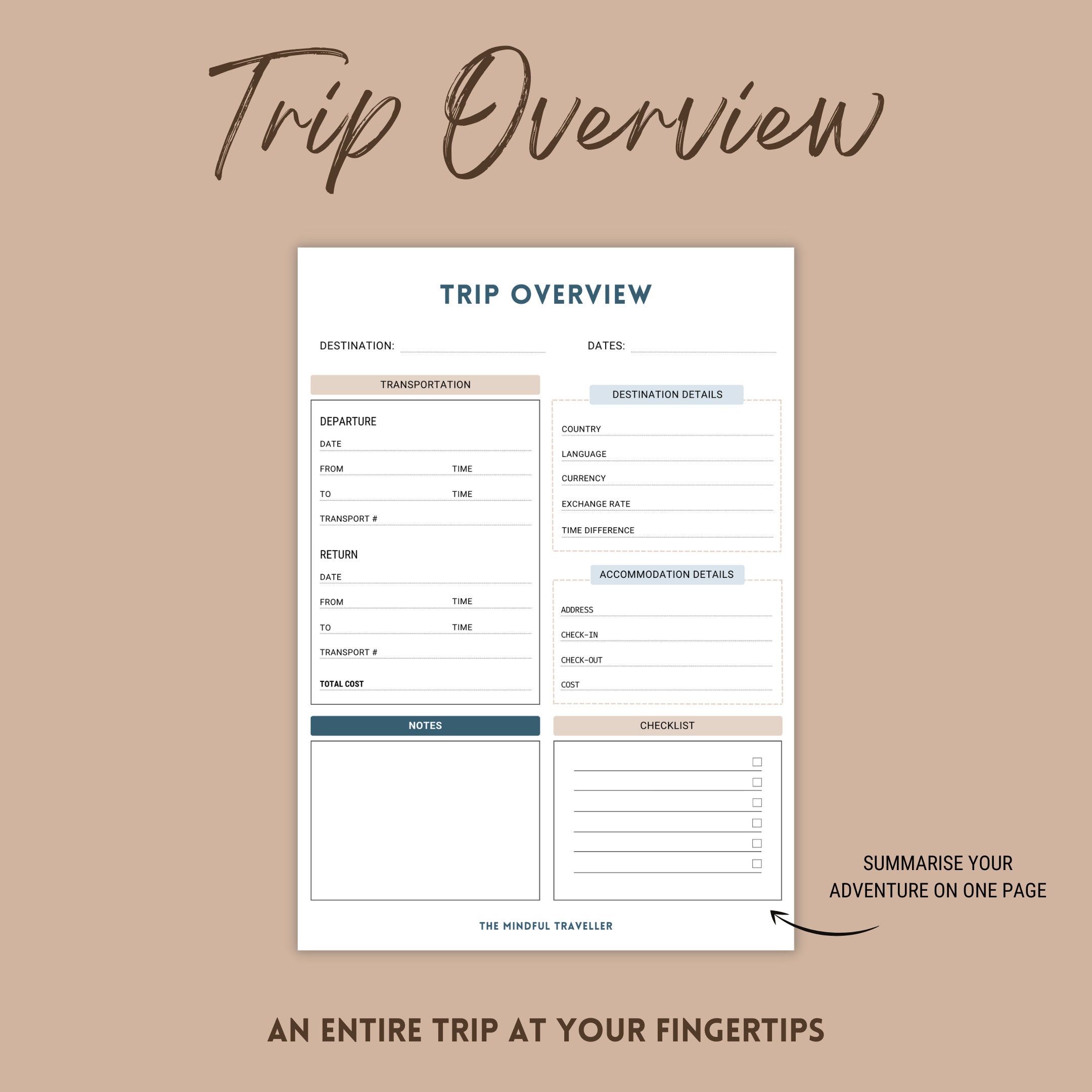 Transportation Planner Printable, Travel Organizer, Transportation ...