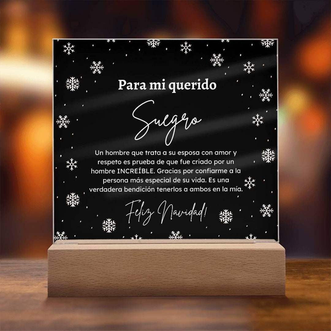 Regalo De Navidad Para Suegro, Father in Law Gift in Spanish, Suegro ...