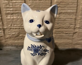 Cat Creamer Delft Blue Holland Cat Lover Gift Hand Painted - Etsy
