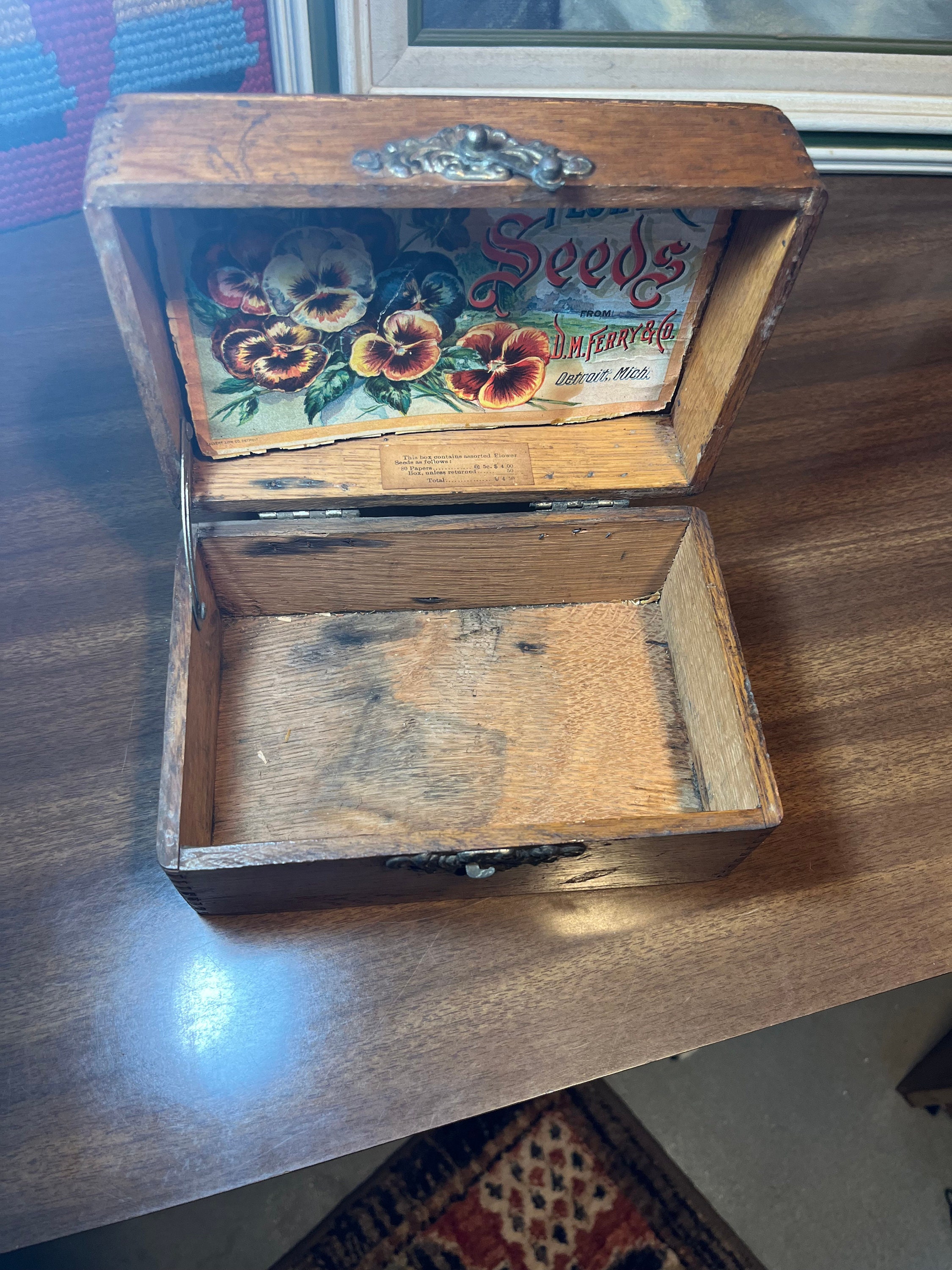 Vintage D.M. Ferry Pansy Flower Seed Box - Etsy