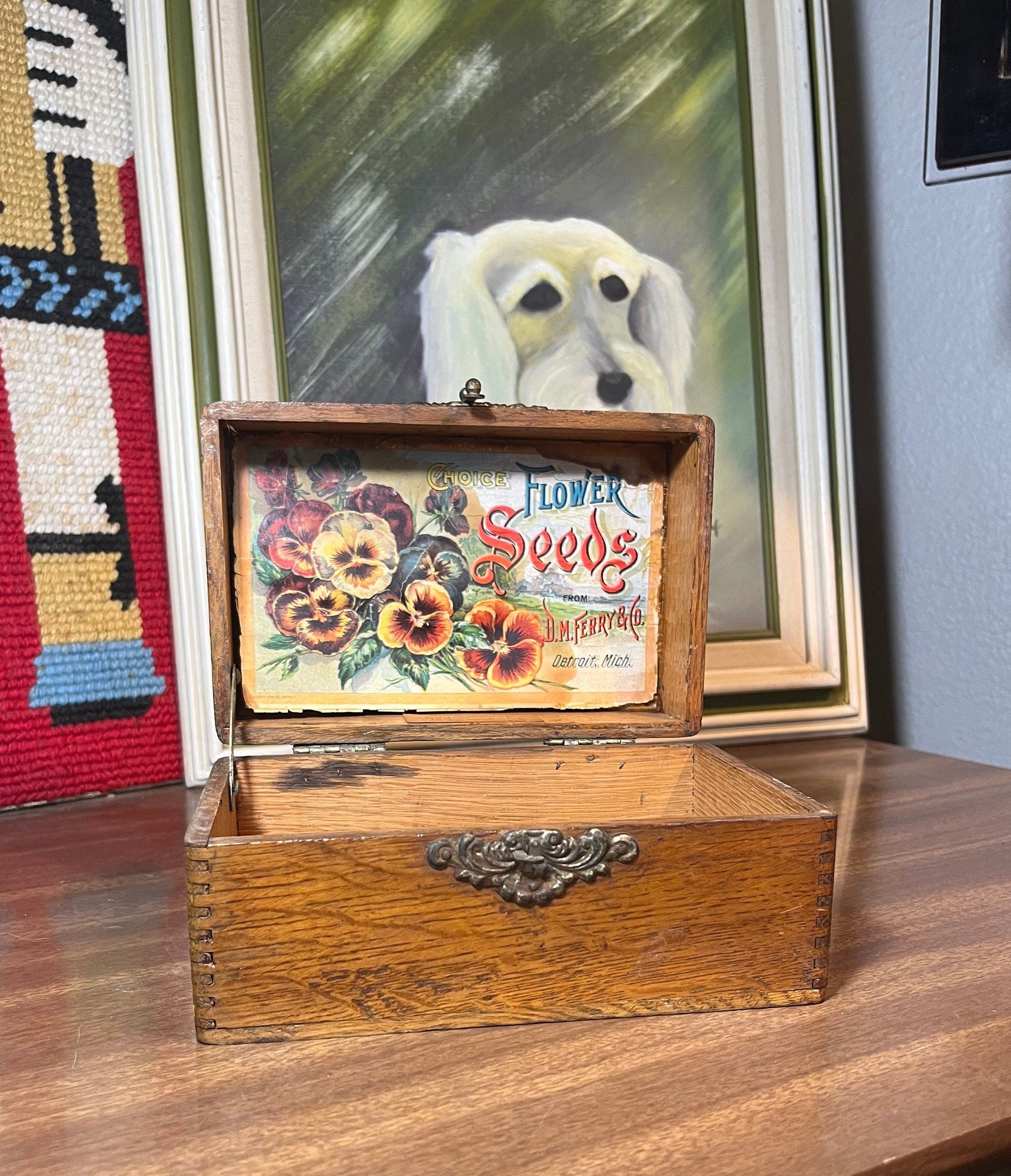 Vintage D.M. Ferry Pansy Flower Seed Box - Etsy