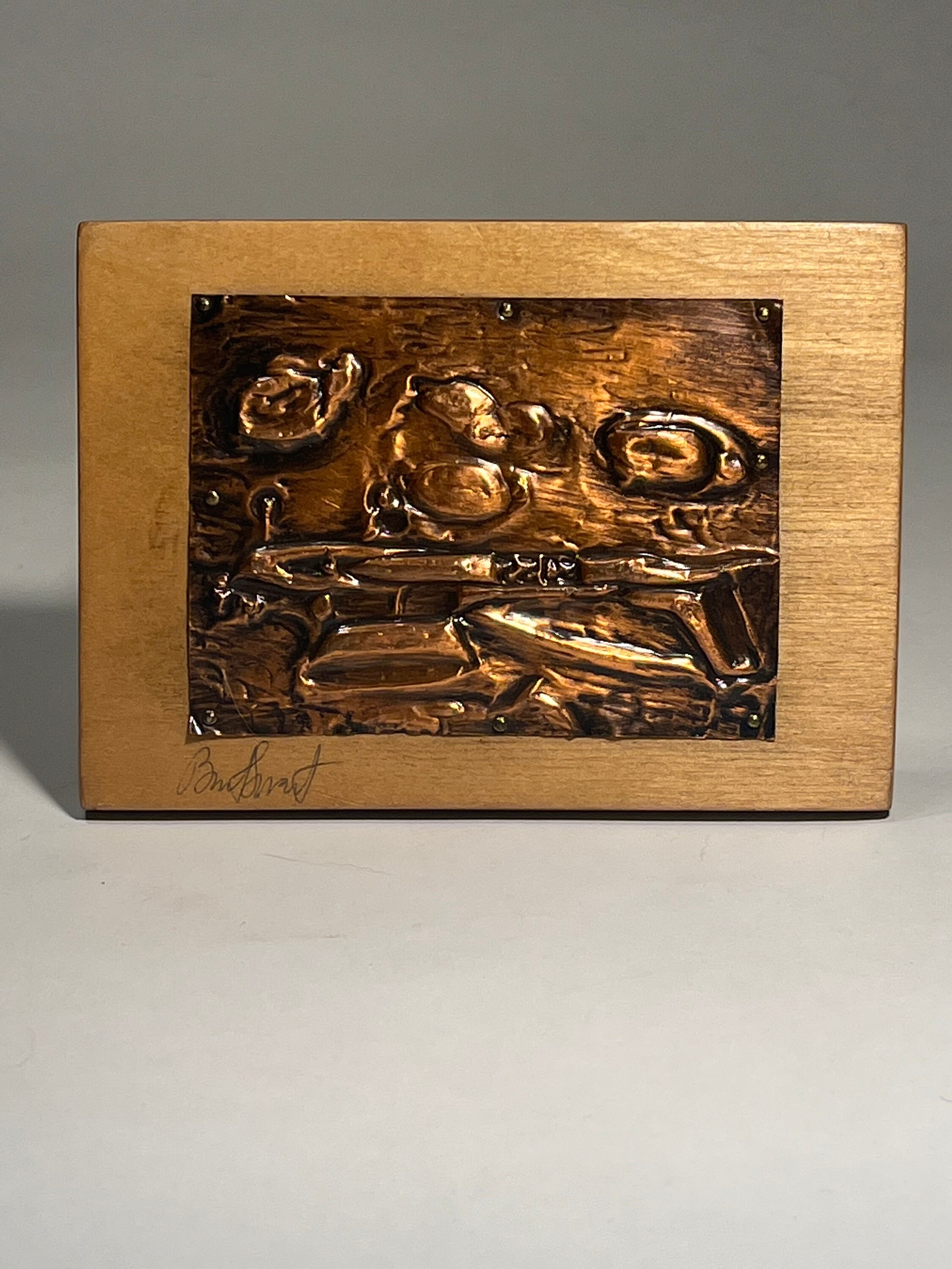 Vintage Mini Copper Relief art - Etsy