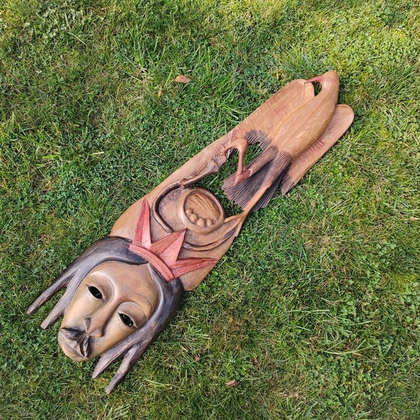 Native American Wood Mask - Etsy