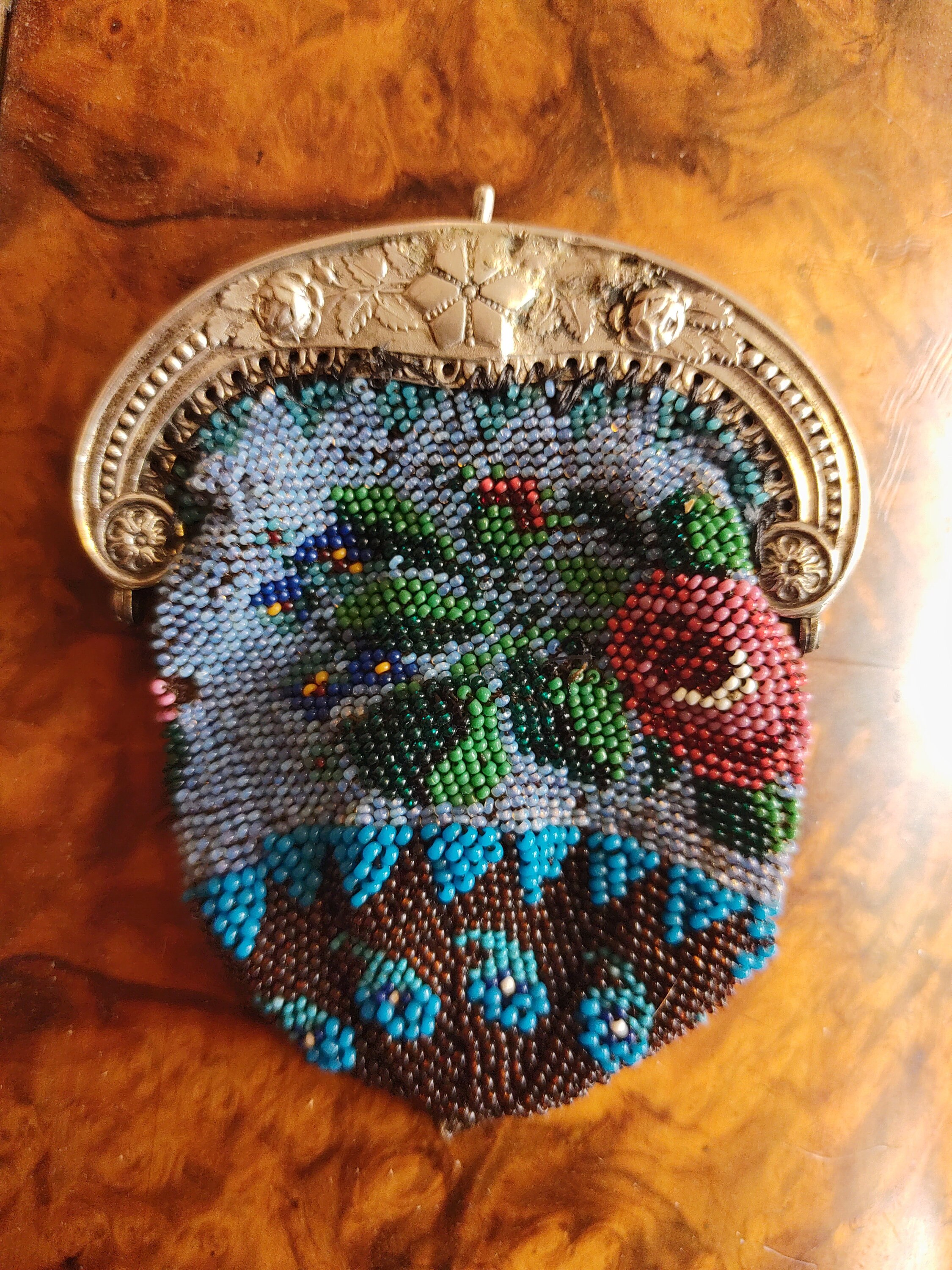 Antique Coin Bag, Beaded Purse From the 19th Century Germany, Handmade ...
