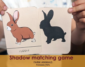 Friendship Shadow Matching Cards| Child Inspired Printables| Digital ...