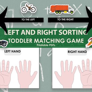 LEFT RIGHT Game, Preschool Curriculum Matching Game, Worksheets for ...