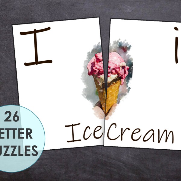 Watercolour Alphabet. Flashcards - Etsy