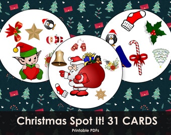 Christmas Spot It Game - Etsy