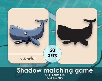 Animal Shadow Matching - Etsy