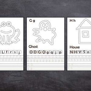 ABC Handwriting Practice Preschool Printables, 26 Playdough Mat ...