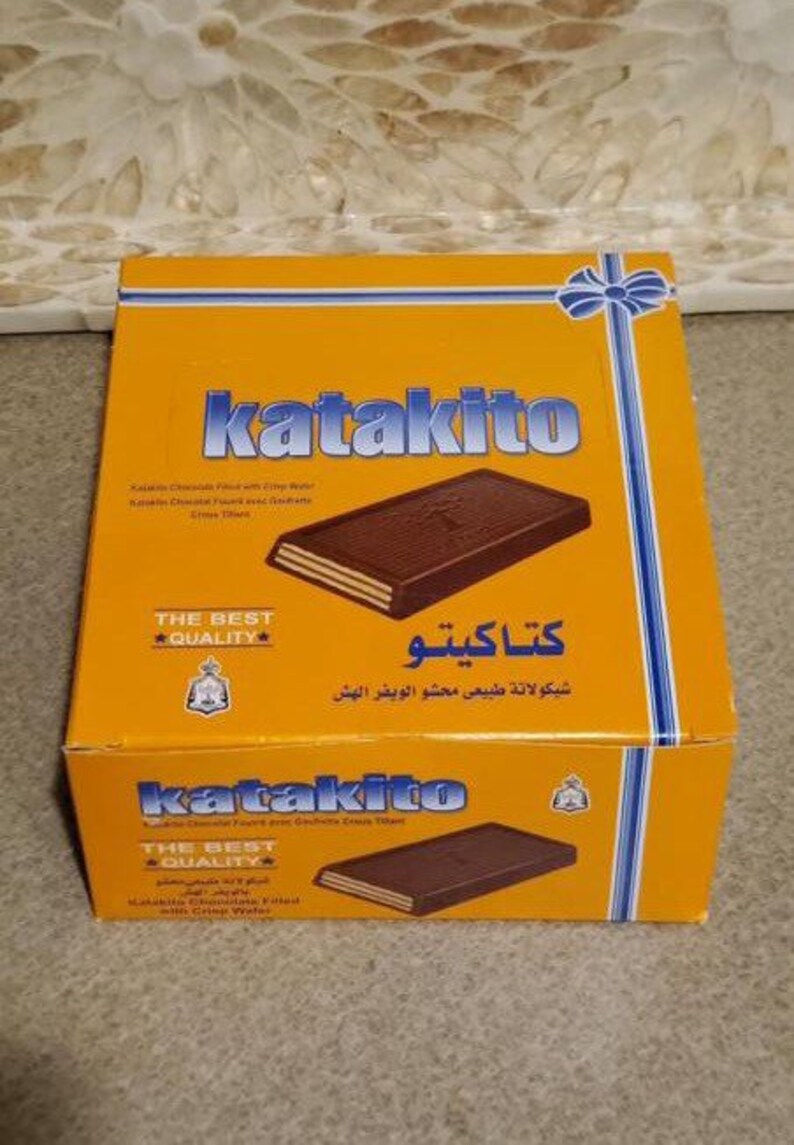 Katakito Wafers Covered in Chocolate Box of 12 Bars egyptian Version of ...