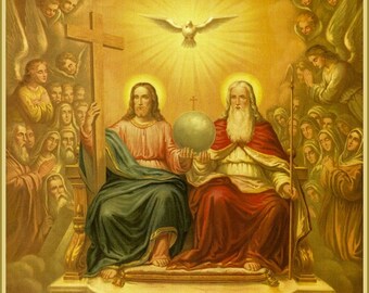 Holy Trinity V5 Poster Print Art Home Wall Decor Catholic Painting - Etsy