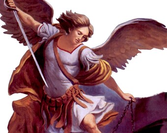 Saint Michael Archangel V5 Poster Print Art Home Wall Decor Catholic ...