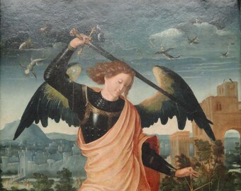 Saint Michael the Archangel Destroy Devil V24 Poster Print Art Home ...