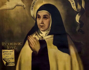 Saint Teresa of Avila V1 Poster Print Art Home Wall Decor Catholic ...