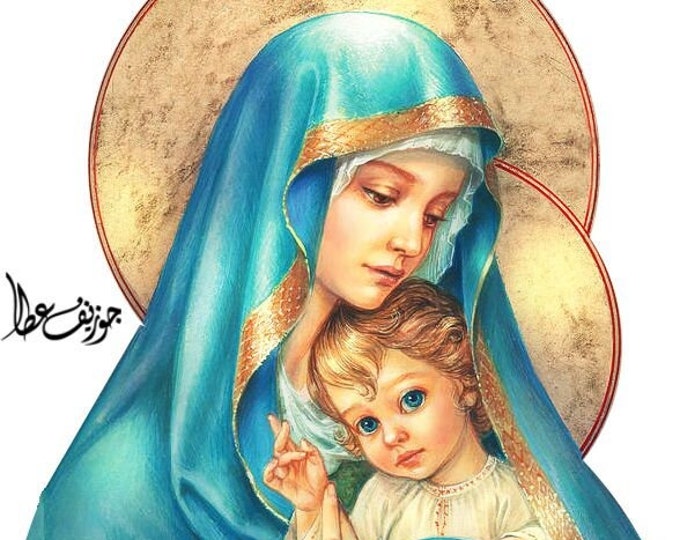 Mary Mother of God V6 Poster Print Art Home Wall Decor Catholic ...