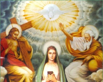 Holy Trinity V14 Poster Print Art Home Wall Decor Catholic Painting - Etsy