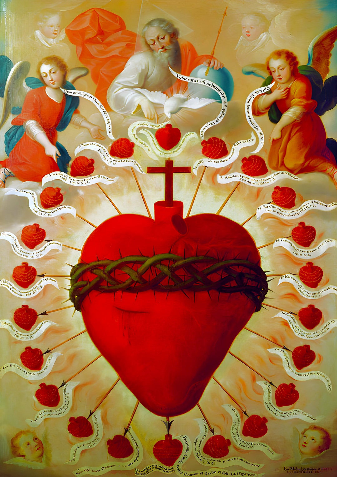 The Most Sacred Heart of Jesus V20 Poster Print Art Home Wall Decor ...