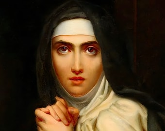 Teresa of Ávila, Saint Teresa of Jesus V2 Poster Print Art Home Wall ...