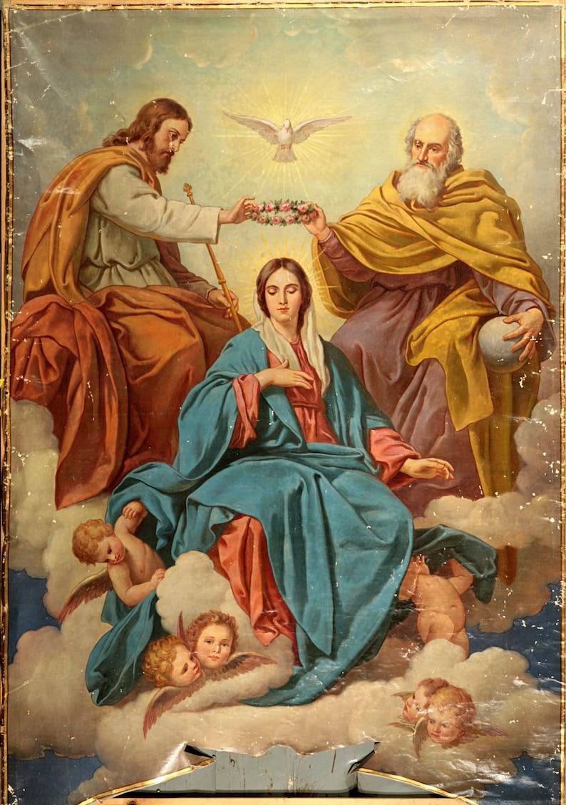 Holy Trinity V14 Poster Print Art Home Wall Decor Catholic Painting - Etsy