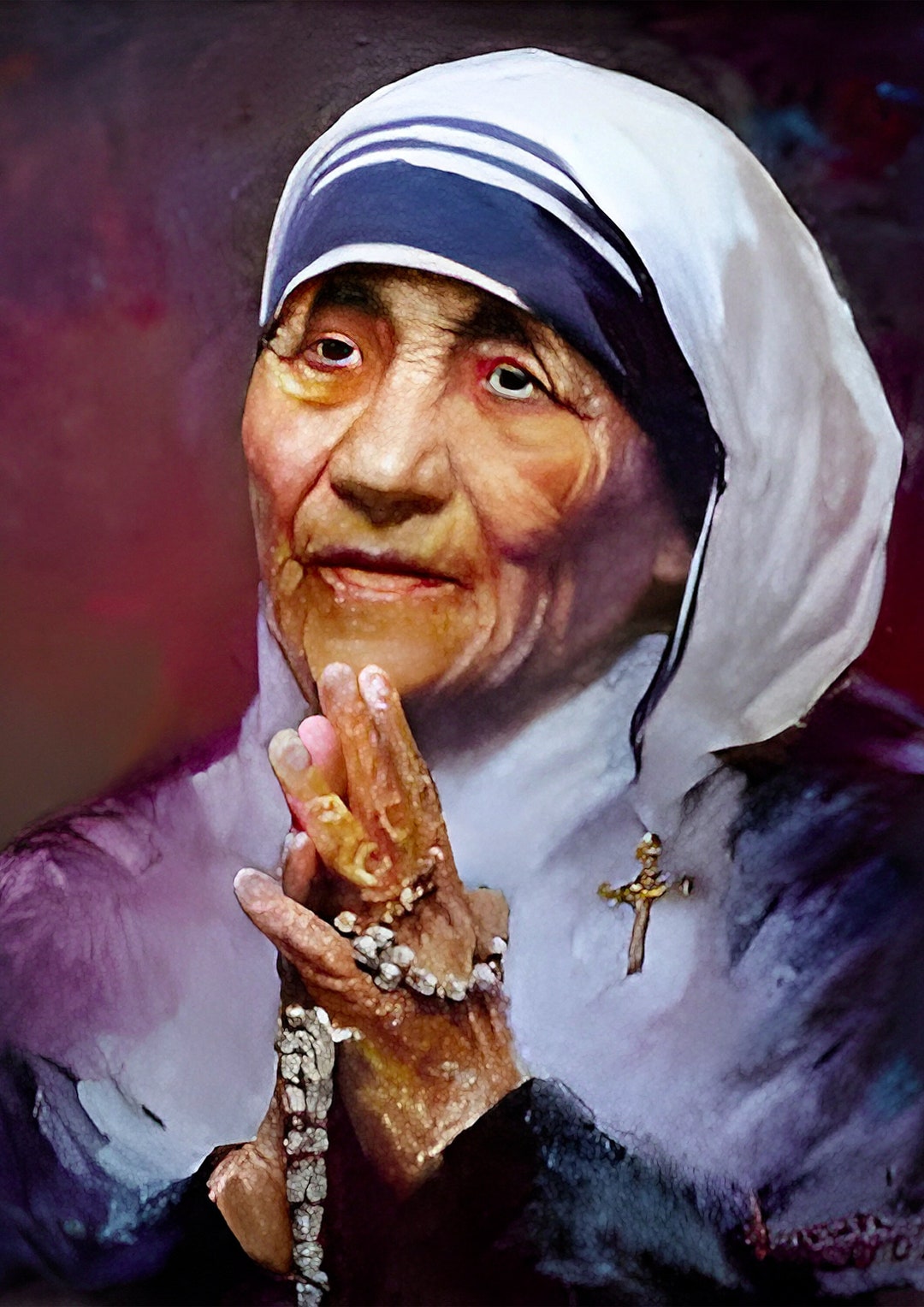 Saint Teresa of Calcutta, Mother Teresa V5 Poster Print Art Home Wall ...
