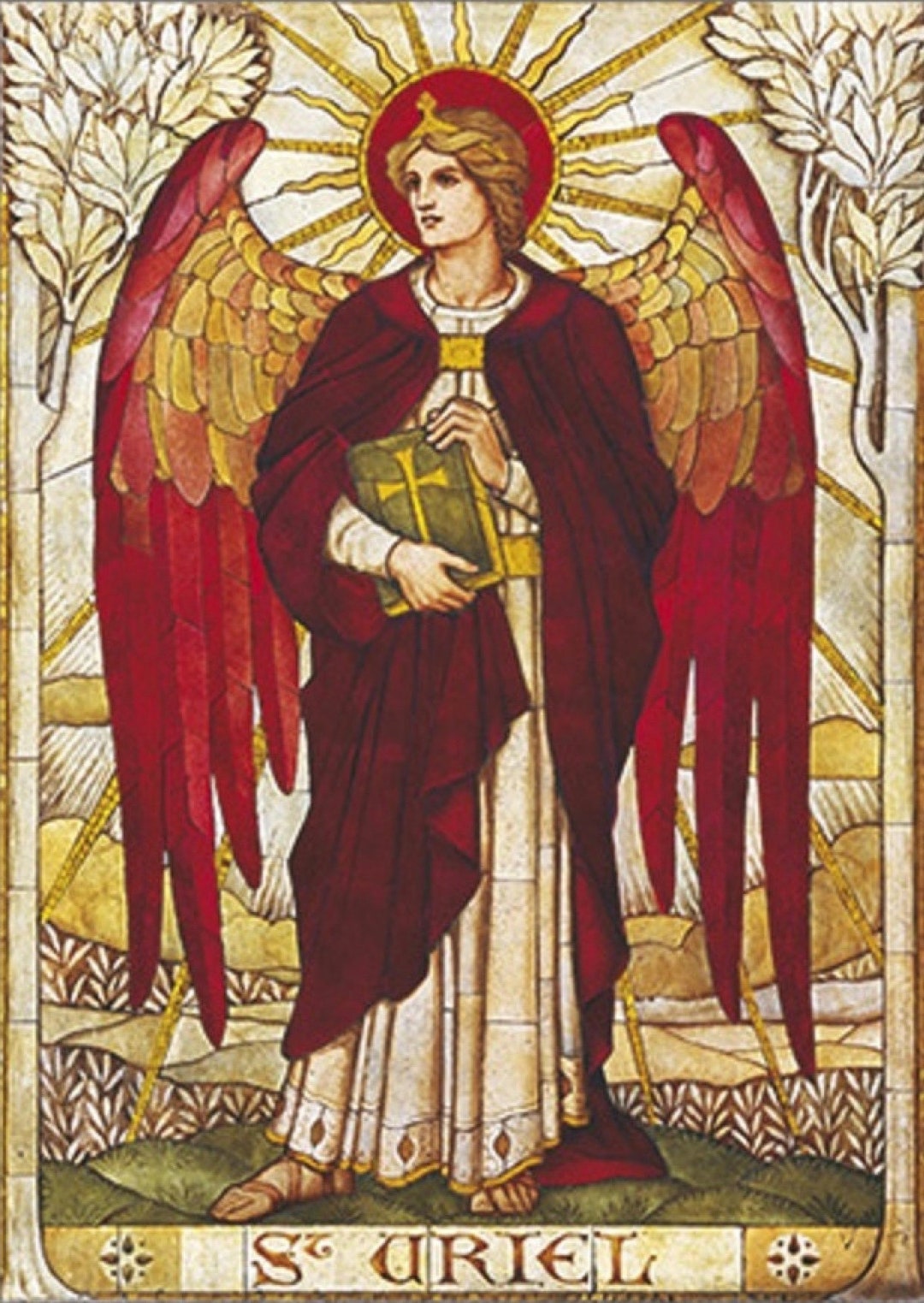 Saint Uriel the Archangel V3 Poster Print Art Home Wall Decor Catholic ...