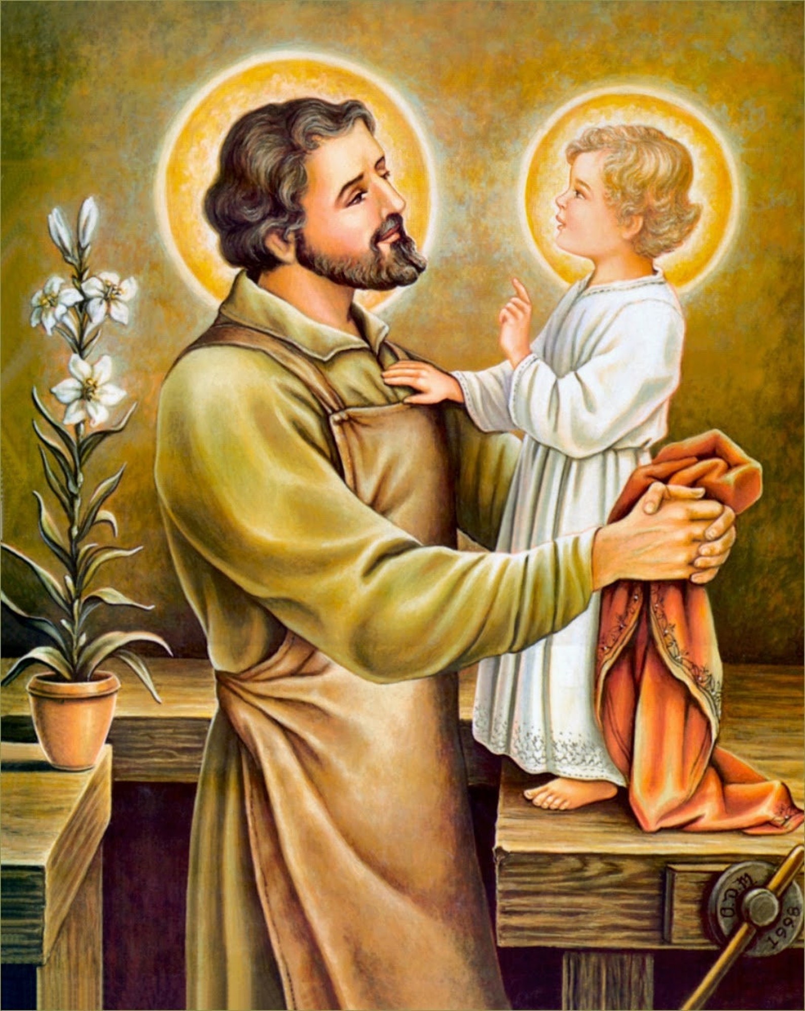 Saint Joseph V6 Poster Print Art Home Wall Decor Catholic Painting - Etsy