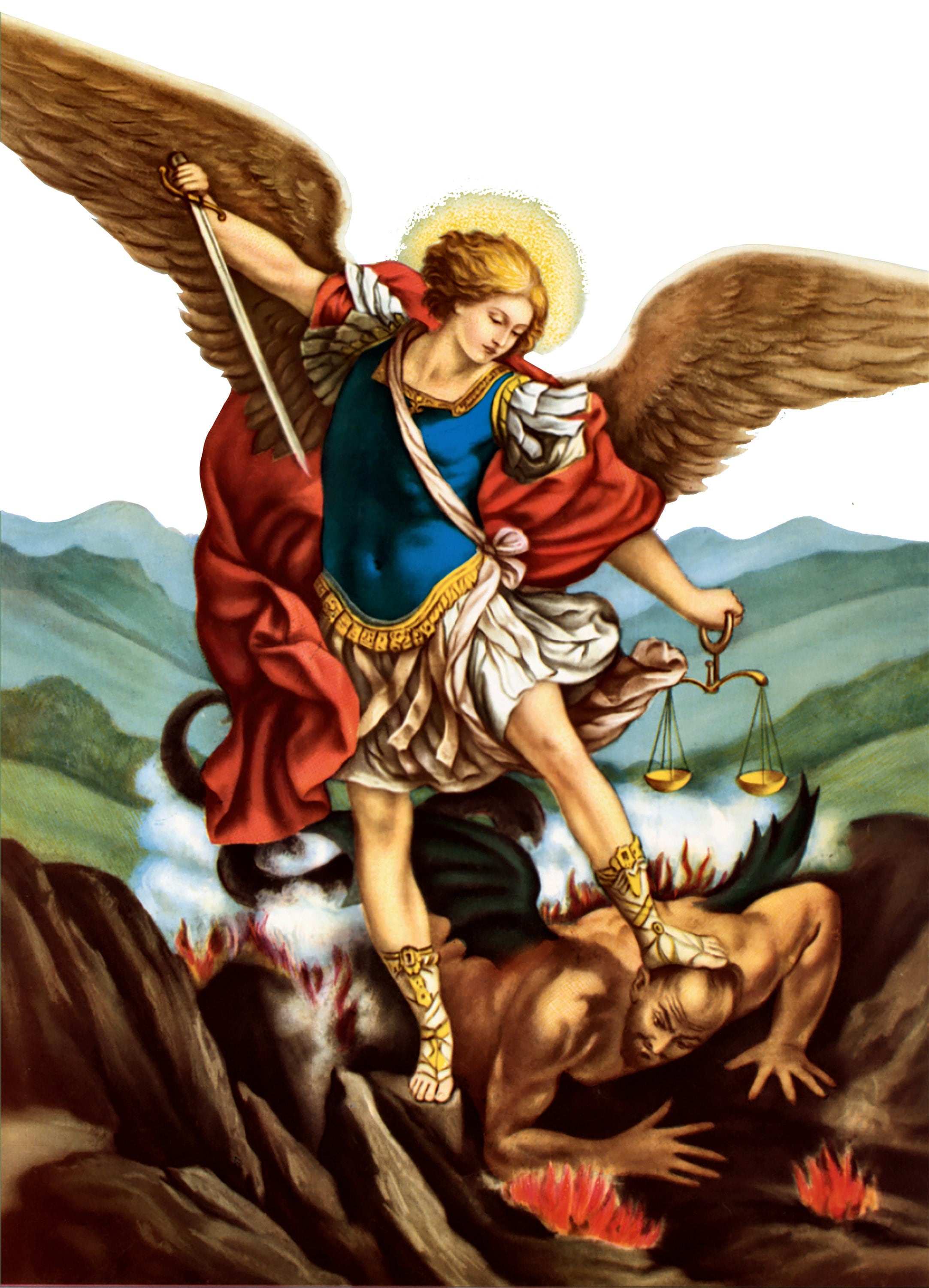 Saint Michael Archangel V3 Poster Print Art Home Wall Decor Catholic ...