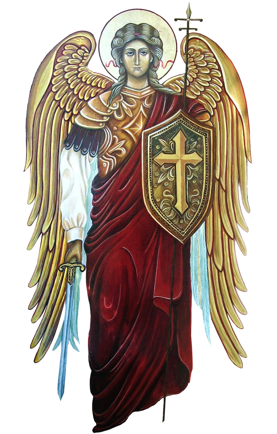 Saint Michael the Archangel Knight of God V1 Poster Print Art Home Wall ...